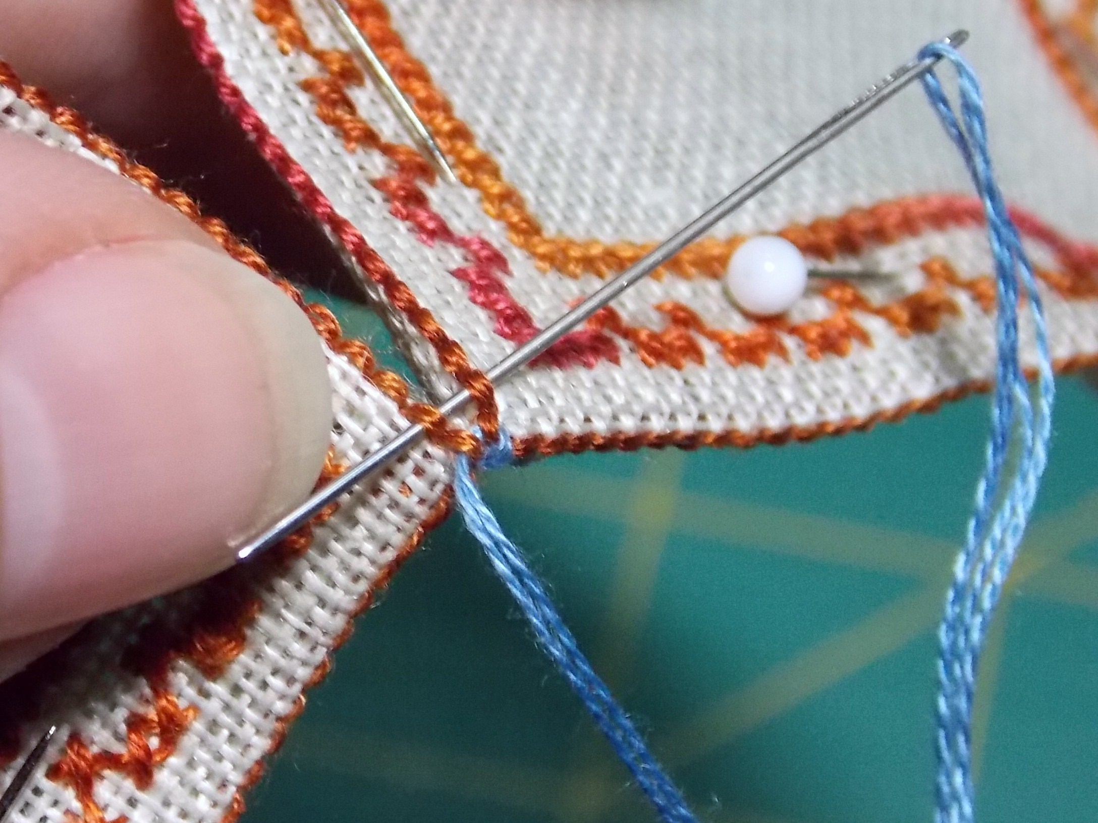 Scissor Fob Tutorial #3 (with whip-stitch edging) – Feather Stitching