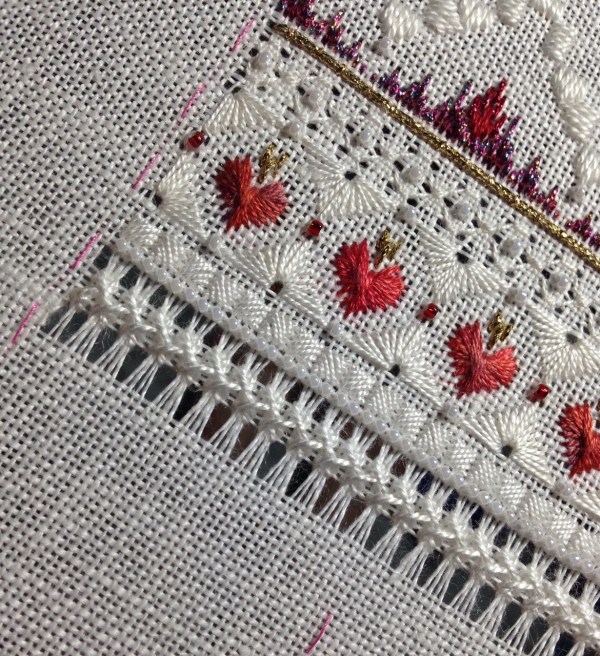 The rotation continues – Feather Stitching
